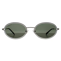 Gucci Oval Womens Silber Grau GG1980S