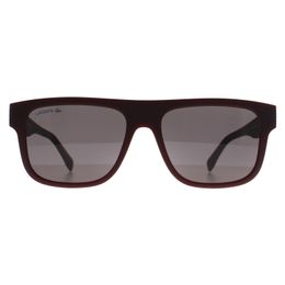 Lacoste Rectangle Herren Dunkelrot Grau L6001S