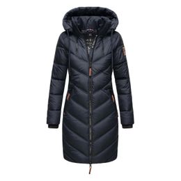 Marikoo Damen Winter Steppjacke &ndash; Armasa, lang mit Kapuze & Teddyfell