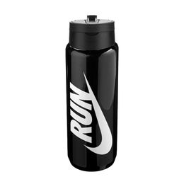 Nike - "TR Renew Recharge Run" Wasserflasche, Trinkhalm, 680ml (Schwarz)