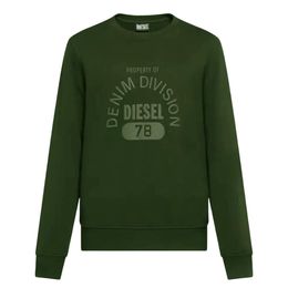 Diesel Denim Division Logo Gr&uuml;nes Sweatshirt