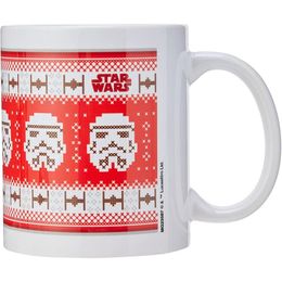 Star Wars - Kaffeebecher, weihnachtliches Design (Rot/Wei&szlig;)