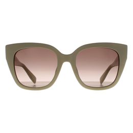 Furla Square Womens Gl&auml;nzend Beige Creme Dunkelbraun Farbverlauf SFU812