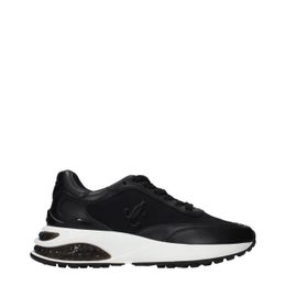 Jimmy Choo Schwarze Stoff-Sneaker