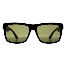 Serengeti Rectangle Herren Matt Schwarz Mineral Gr&uuml;n 555nm Polarisiert Positano