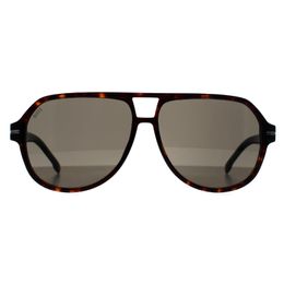 HUGO BOSS Aviator Herren Dunkel Havanna Grau BOSS 1507/S