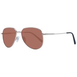 Aviator-Sonnenbrille mit ros&eacute;goldenem Metallrahmen