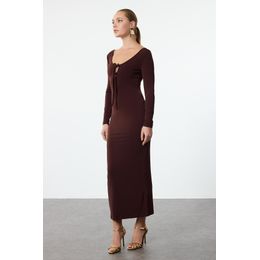 Langes, gerades, tailliertes Maxi-Cocktailkleid f&uuml;r Damen