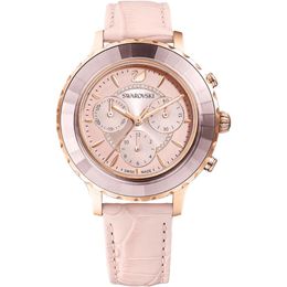 Swarovski Octea 5452501 Ros&eacute;gold Pink Leder Damenarmbanduhr