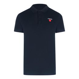 Love Moschino Poloshirt Mit Herzlogo In Marineblau