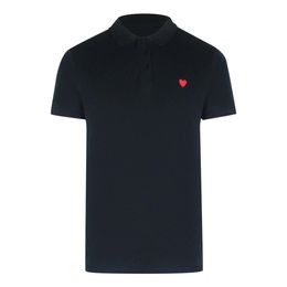 Love Moschino Poloshirt Mit Kleinem Herz, Schwarz