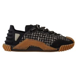 Dolce & Gabbana Dolce & Gabbana Schwarze Wei&szlig;e Stoff Schn&uuml;rsenkel NS1 Sneakers