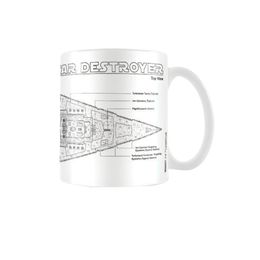 Star Wars - Kaffeebecher "Star Destroyer", Skizze (Wei&szlig;/Schwarz)