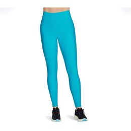 Skechers Performance GOFLEX Rib Nylon Damen Sportleggings in Blau