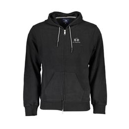 La Martina Schwarzer Baumwoll-Pullover f&uuml;r Herren mit Kapuze