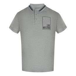 Moschino Box Logo Graues Poloshirt