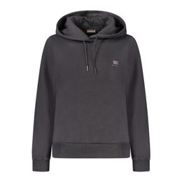 Napapijri Schwarze Baumwoll-Hoodie f&uuml;r Damen