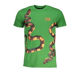 Cavalli Class Verde Baumwoll T-Shirt f&uuml;r Herren