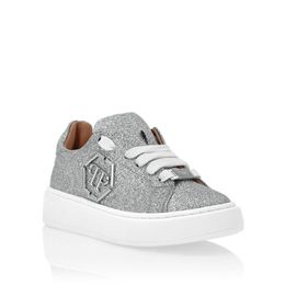 Philipp Plein Glitter Lo-Top Sneakers Hexagon