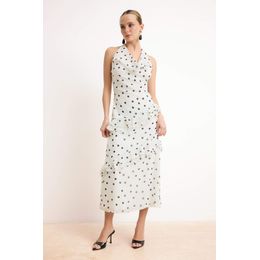 Damen-Midikleid mit Polka-Dots, &auml;rmellos, f&uuml;r Tag und Nacht