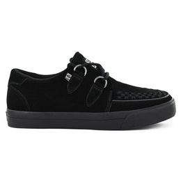 T.U.K. TUK Pointed Creeper Sneaker Schwarze Wildleder Plateau-Schuhe - A9178