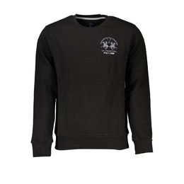 La Martina Schwarzer Baumwollpullover f&uuml;r Herren