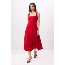 Damen-Midikleid, &auml;rmellos, flach geschnitten