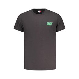 Tommy Hilfiger Schwarzes Baumwoll-Herren-T-Shirt