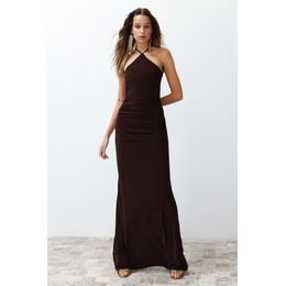 Langes, figurbetontes Abendkleid f&uuml;r Damen, einfarbig, ideal f&uuml;r Abschlussball und Abiball