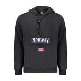 Norwegen 1963 Schwarzes Baumwoll-Hoodie f&uuml;r M&auml;nner