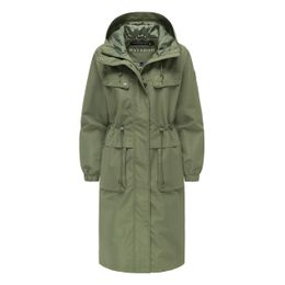 Navahoo Damen Parka &Uuml;bergangsjacke Kirschwind mit Kapuze