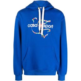 Casablanca Sport-Logo-Hoodie in Blau