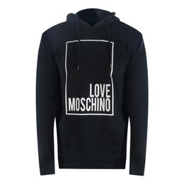 Moschino Box Logo Hoodie In Schwarz