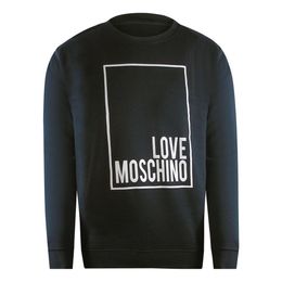 Love Moschino Box Logo Schwarzes Sweatshirt