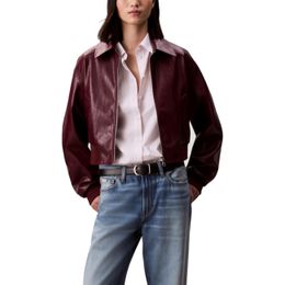 Calvin Klein Jeans Nachahmungsleder Zip-Jacke