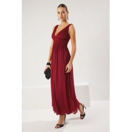 bordeauxrotes Abendkleid & Abschlusskleid