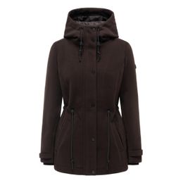 Navahoo Damen &Uuml;bergangsjacke L&auml;chelstern mit Kapuze in Wolle-Optik