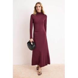 Lila, flaches, langes, schickes/figurbetontes Hijab-Kleid f&uuml;r Damen