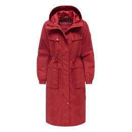Navahoo Damen Parka &Uuml;bergangsjacke Kirschwind mit Kapuze
