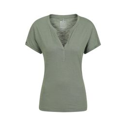 Mountain Warehouse Damen Skye Slub T-Shirt (Khaki Gr&uuml;n)