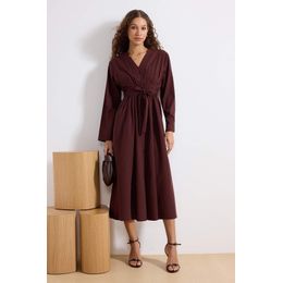 Damen-Midikleid in A-Linie, flach, lang, l&auml;ssig/alltagstauglich