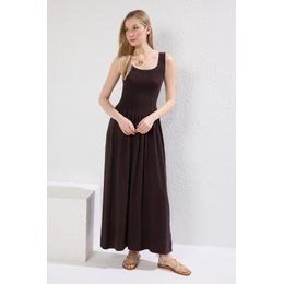 Gerade geschnittenes, mittellanges, locker fallendes Damenkleid f&uuml;r Freizeit und Alltag