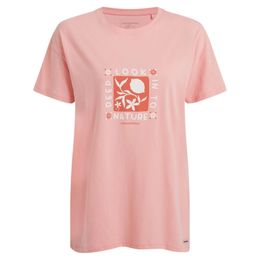 Craghoppers - "Yago Deep Look Into Nature" T-Shirt f&uuml;r Damen (Shell Pink)