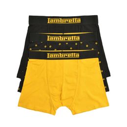 Lambretta - Boxershorts f&uuml;r Herren (3er-Pack) (Schwarz/Gold)
