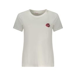 Pepe Jeans Wei&szlig;es Baumwoll-T-Shirt f&uuml;r Damen