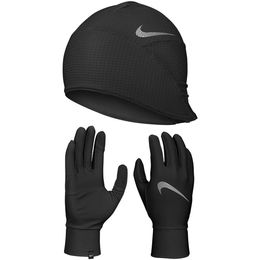 Nike - "Essential" Hut- und Handschuh-Set f&uuml;r Herren, Laufen (Schwarz)