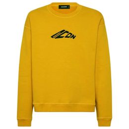 Dsquared2 Icon New Generation Relax Fit Gelbes Sweatshirt