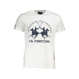 La Martina Wei&szlig;es Baumwoll Herren T-Shirt
