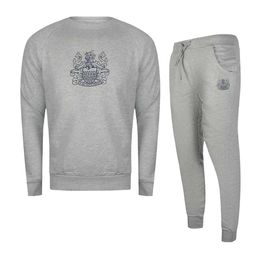 Aquascutum - "Iconic" Trainingsanzug f&uuml;r Herren, Rundhalsausschnitt (Grau)