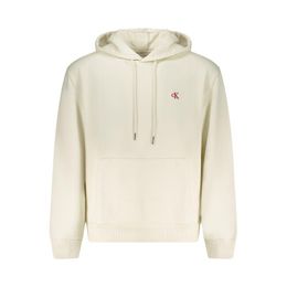 Calvin Klein Wei&szlig;er Baumwoll-Herrenhoodie